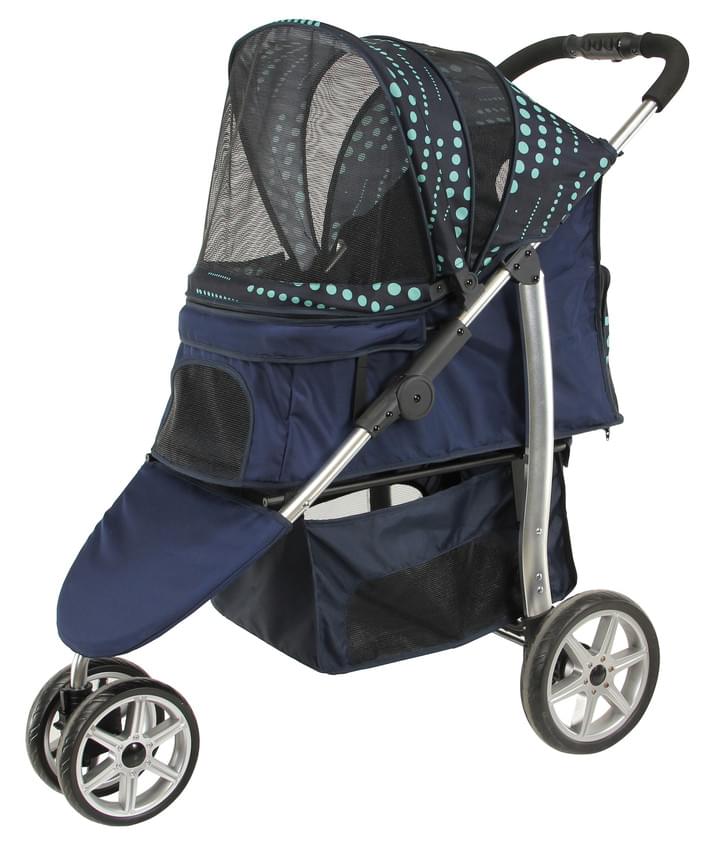 Swisspet Tierbuggy Mia L=92.5xB=52.5xH=104cm blau - ZOOSHOP